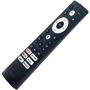 ERF3M90H Replace Voice Remote Applicable for Hisense Android TV 55U75H 75U75H 55U8H 65U7H 65U8H 55U7H 65U75H 75U7H 85U7H 75U8H 43A6H 50A6H 55A6H 65A6H 75A6H 43A68H 43A65K 50A65K 55A65K 65A65K 75A65K