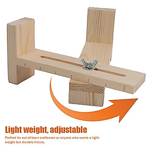 CALIDAKA Jig Bracelet Maker with 4 Pcs Clips, Wood Jig Bracelet Maker U Shape Clear Scale Bracelet, DIY Hand Knitting Bracelet Jig Bracelet Braiding Tool for DIY Crafting Weaving(A)