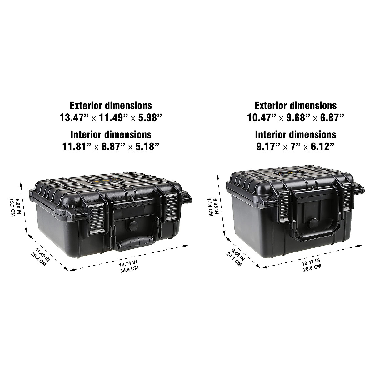Olympia 13.47" Waterproof Hard Case with DIY Customizable Foam, Fit use of Gear, Equiment, Camera and so on
