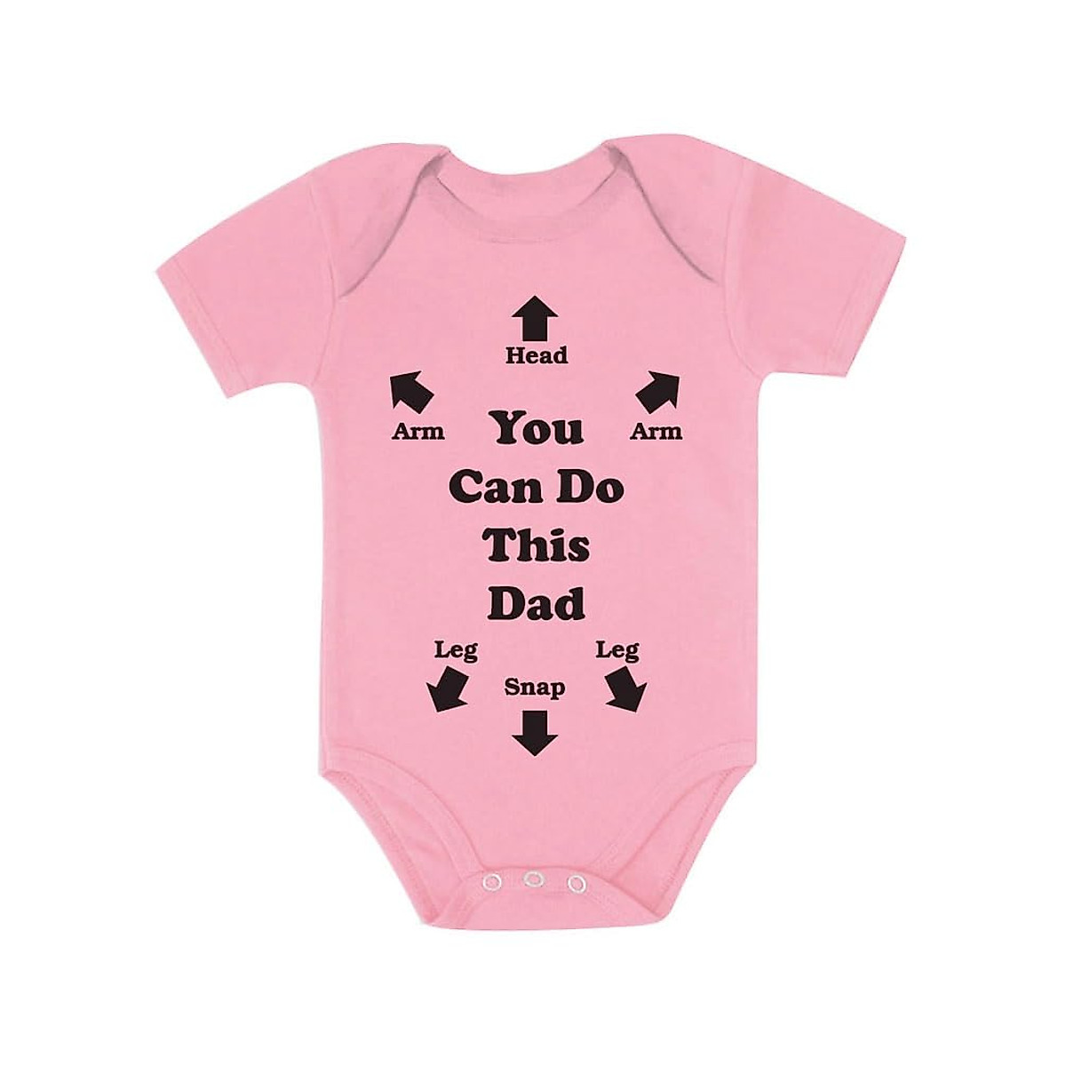 Tstars Funny Baby Clothes New Dad Gifts You Can Do This Infant Girl Boy Bodysuit NB (0-3M) Pink