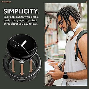 Caseology Vault Designed for Google Pixel Watch Case (2022) - Matte Black