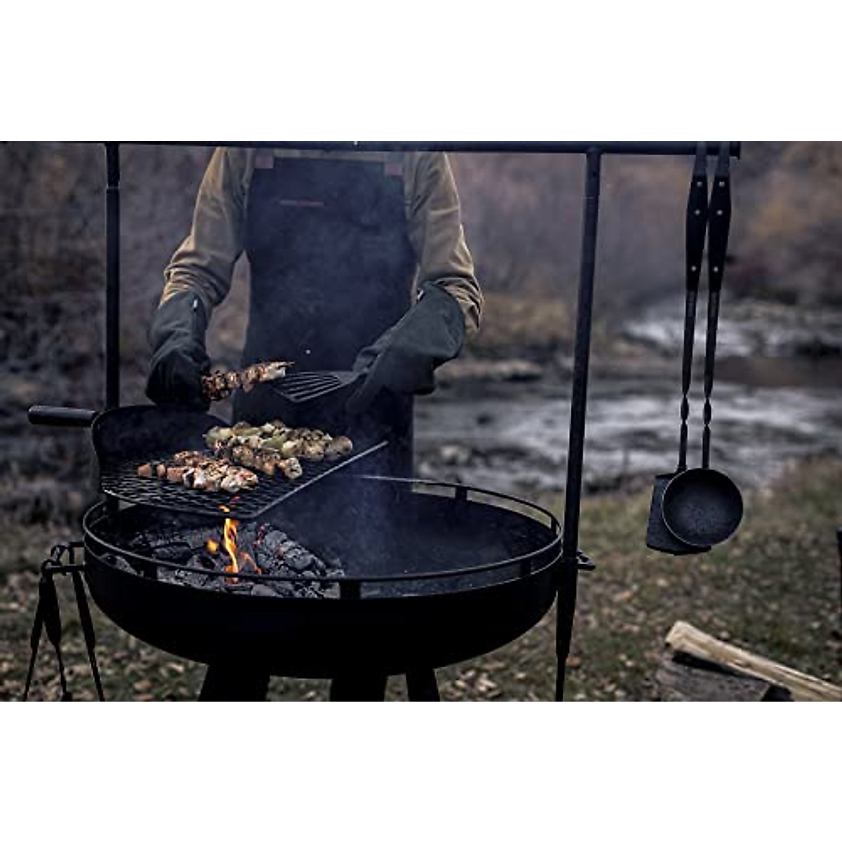 Barebones Cowboy Grill Fish Spatula - Heavy Duty Metal Spatula for Grilling Fish - Stainless Steel Grill Spatula