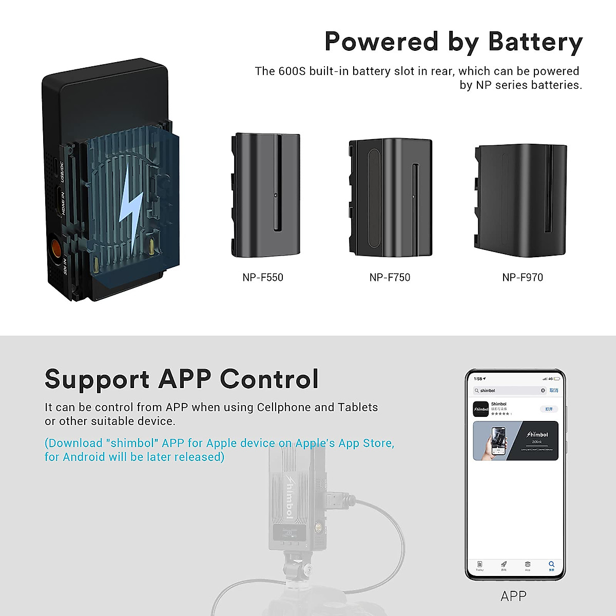 Shimbol ZOlink 600S Wireless SDI/HDMI Video Transmitter and Receiver for DSLR Cameras, Built-in Antenna Fanless, 600ft Long Range 0.08s Low Latency 1080P HD 5G WiFi Video&Audio Transmission System