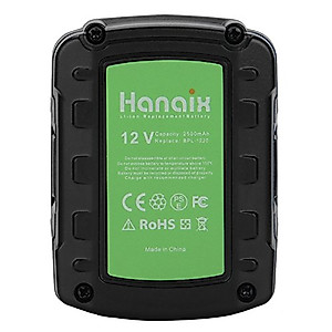 Hanaix 12V 2.5Ah Battery Compatible with RYOBI CB120L CB121L BPL-1220 130503001 130503005 (NOT for CB120N) for RYOBI 12V Lithium Battery