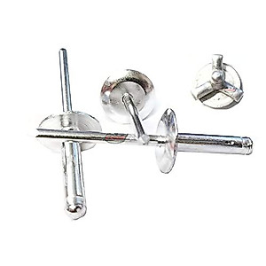 Racer's Speed Shop Mill 3/16" Large Head Tri-Fold Exploding Aluminum Mandrel Pop Rivets 50 pack