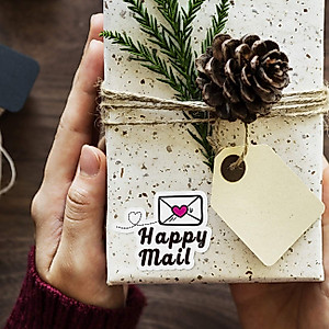 unp 1.5 Inch Happy Mail Stickers, Thank You Sticker, Small Shop Sticker, Small Business, Packaging Sticker, 500PCS