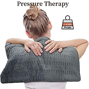 Weighted Heating Pad, XL King Size Electric Hot Heated Pad for Back Pain Relief, Auto-Off, Moist & Dry Heat Therapy, for Neck, Shoulder, Menstrual Pain & Sore Muscle, Cramps Relief，12"x24"