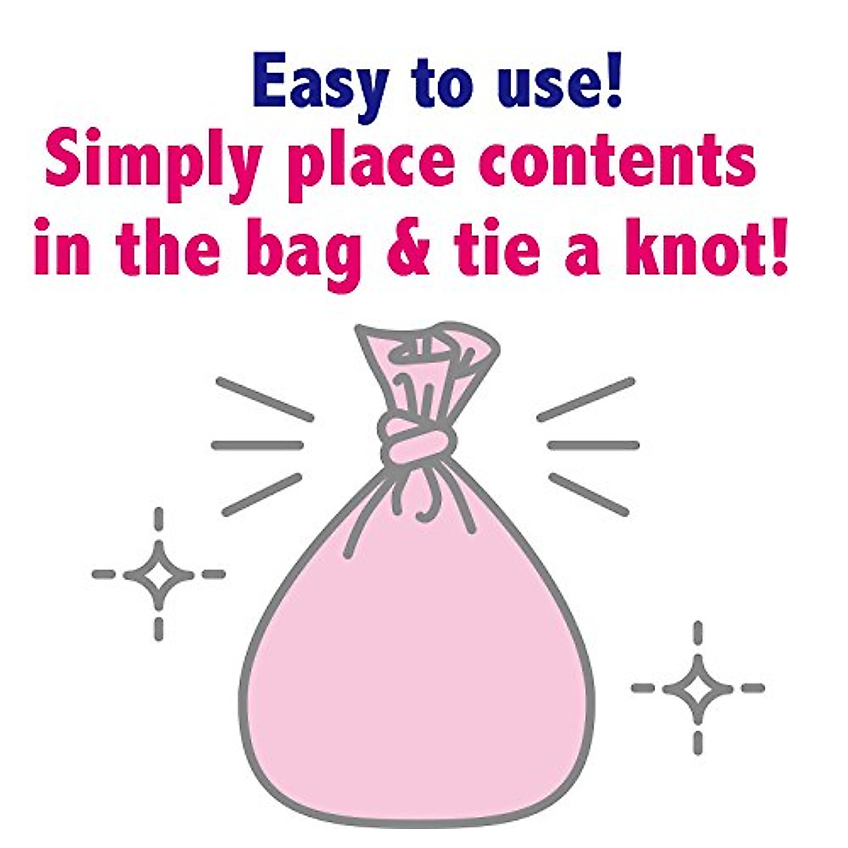 BOS Amazing Odor Sealing Baby Diaper Disposal Bags - Durable and Unscented [Size: XS, Color: Pink] (200 count, Pack of 1) (200 Bags)