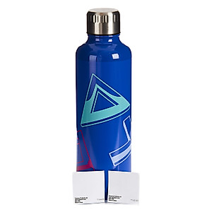 Paladone Playstation Water Bottle, Metal Sports Bottle