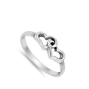 Forever Love Knot Heart Promise Ring New .925 Sterling Silver Band Size 7