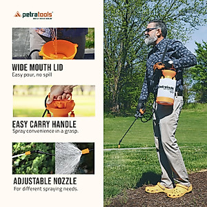 PetraTools 1 Gallon Garden Sprayer, Hand Pump Sprayer, Plant Sprayer & Weed Sprayer, Chemical Lawn Sprayer, Water Sprayer for Plants, 1 Gallon Sprayer with Pump, Sprayers in Lawn and Garden - HD100