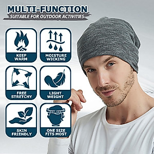 EINSKEY Cotton Slouchy Beanie Hat for Men/Women, Lightweight Oversize Large Thin Skull Cap Chemo Cap Night Sleeping Cap