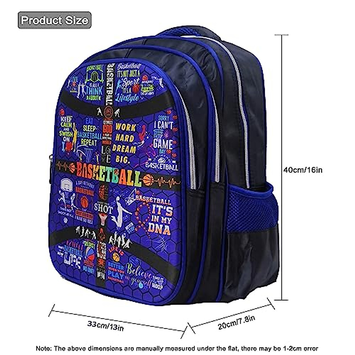 JDEIFKF Basketball Backpack Laptop Backpack For Men Women, Basketball Backpacks Shoulder Bag For Travel Hiking Camping Daypack