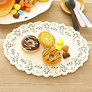 Tim&Lin White Lace Paper Doilies - 10 inch Round Paper Doilies - Disposable Paper Placemats - for Wedding, Birthday, Cakes, Desserts, Tableware Food Decoration, Pack of 100