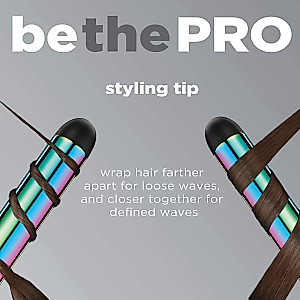 INFINITIPRO BY CONAIR Rainbow Titanium 1 1/4-inch Curling Wand, Straight wand produces flawless waves