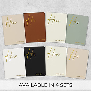 Elegant Vow Books With Gold Foil Lettering For Your Wedding - Perfectly Sized His and Hers Vow Books With Plenty Of Pages To Write Whatever is on Your Heart - A Beautiful Addition For The Wedding Day