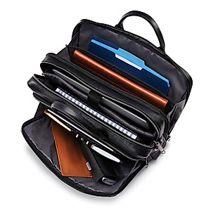 Samsonite Classic Leather Toploader Briefcase, Black, One Size