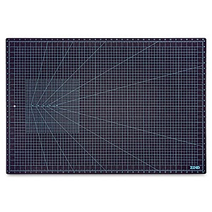 Zoid 18" x 24" Self-Healing Cutting Mat, PVC Grid Mat, Crafting and Sewing Mat for Multiple Projects, Arts and Crafts, Silhouette Cutting, Cyan/Purple BP