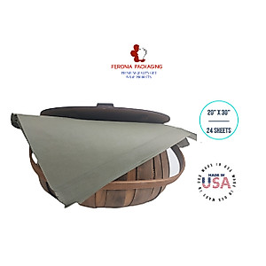 Tapestry Green Tissue Paper Squares, Bulk 24 Sheets, Premium Gift Wrap and Art Supplies for Birthdays, Holidays, or Presents by Feronia packaging, Large 20 Inch x 30 Inch