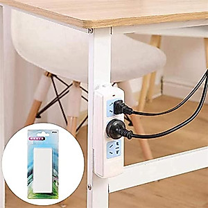 YUNSI Row Plug Retainer No Trace Free Punching Self-Adhesive Plug Strip Board Wall Patch Panel Wall Mount Cable Organizer