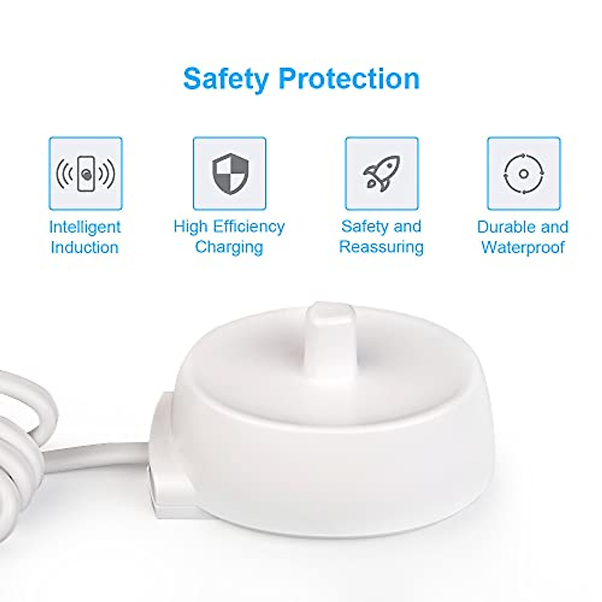 for Oral B Electric Toothbrush Replacement Charger, More Safety Compatible with Most Oral B Braun Toothbrush Charger Base Inductive Model 3757 Charger,Waterproof IPX7 Portable Travel