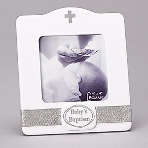 Roman 6.75" H Baby Baptism Photo - Holds 4X4