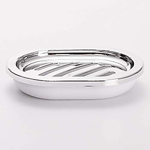 Zuvo 6 Pcs Plastic Bathroom Accessory Set Luxury Bath Accessories Bath Set Lotion Bottles, Toothbrush Holder, Tooth Mug, Soap Dish, Toilet Brush, Trash Can, Rubbish Bin (White)