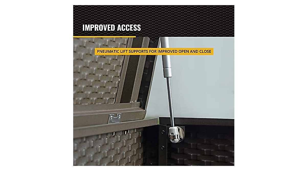 Arrow Spacemaker Espresso Steel Deck Box - 134 Gal Storage