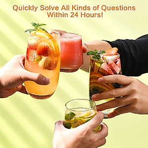 ISMASOAN Drinking Glasses Set of 12-6 Tall Glass Cups 17 oz and 6 Short Stemless Wine Glasses 10 oz,Glass Sets for Drinking,Glassware Sets,Drinkware Glasses Set,Mojito Glass, Gift Box Set