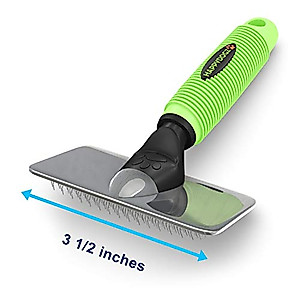 Slicker Dog Brush for Shedding Short Hair & Long Hair - Cat Brush & Dog Grooming Supplies, Deshedding for Single or Double Coated Dogs & Cats - Undercoat Rake for Your Pet