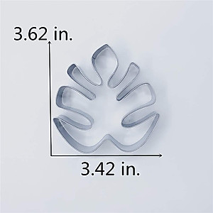 LILIAO Tropical Leaf Cookie Cutter - 3.4 x 3.6 inche - Stainless Steel