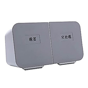 Likense Cotton Swab Storage Box for Cotton Balls,Cotton Swabs, Holder Wall Mount Makeup Pads Storage Canister for Bathroom, Bedroom