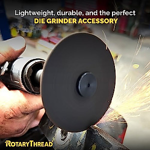 Rotary Thread RTM7 Mandrel - Essential for Die Grinder Accessories & Cut-Off Wheels, 3/8" Arbor Hole & 1/4" Stem, Ideal for Holding Die Grinder Bits - Durable Metalworking Tool (2)