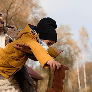 DRESHOW BQUBO 5 Pack Unisex Baby Hats for Kids Cotton Skull Caps Soft Cute Knit Cap Baby Toddler Beanie for 3 Months - 6 Years