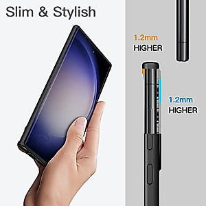 JETech Slim Fit Case for Samsung Galaxy S23 Ultra 5G 6.8-Inch, Soft TPU Thin Protective Phone Cover with Matte Finish, Shockproof (Black)