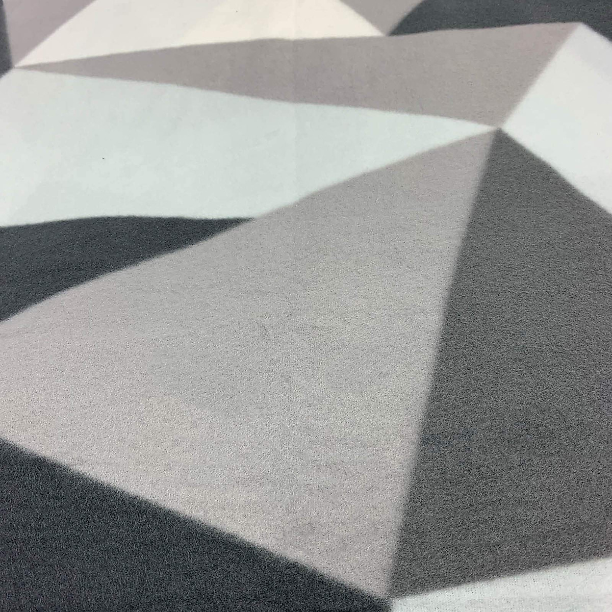 Dreamscene Fleece Throw Blanket Soft Cozy Plush Warm Polar Fleece Microfiber Geometric Shapes for Kids Couch Sofa Bed Sofa Travel Camping Outdoors, Charcoal Black White Grey - 50" x 60"