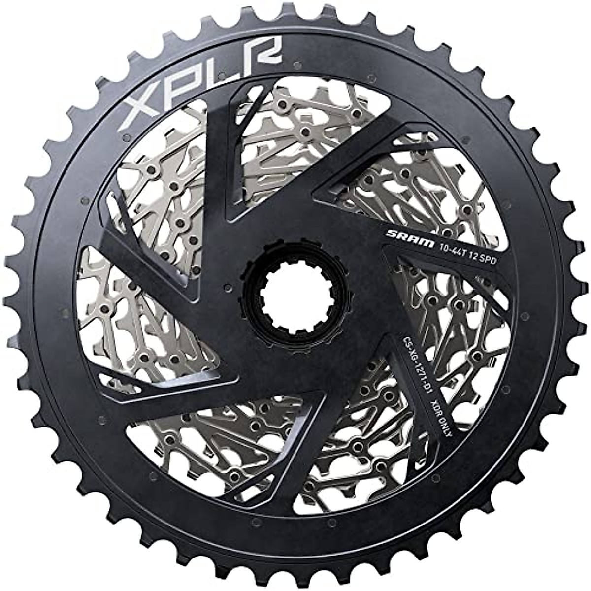 SRAM XPLR XG-1271 Cassette - 12-Speed, 10-44t, Silver, For XDR Driver Body, D1