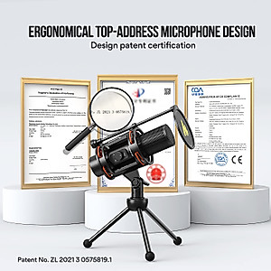 MAONO Podcast Equipment Bundle, AU-PM471TS and AU-A04 PC Computer Mic Kit with AU-MH601 Over-Ear Headphones for Recording, Podcasting, Streaming, YouTube, Twitch, Skype