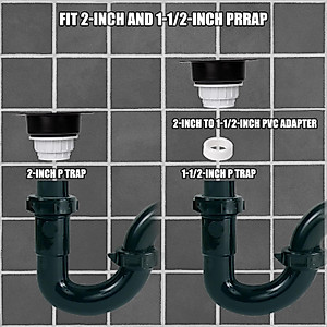 RANSOTO Freestanding Bathtub Drain Rough-in Kit with Brass Tail Pipes and Plastic Adapter Compatible with Island Bathtub, Standard bathtub, Floor Mounted Bathtub and Copper Bathtub