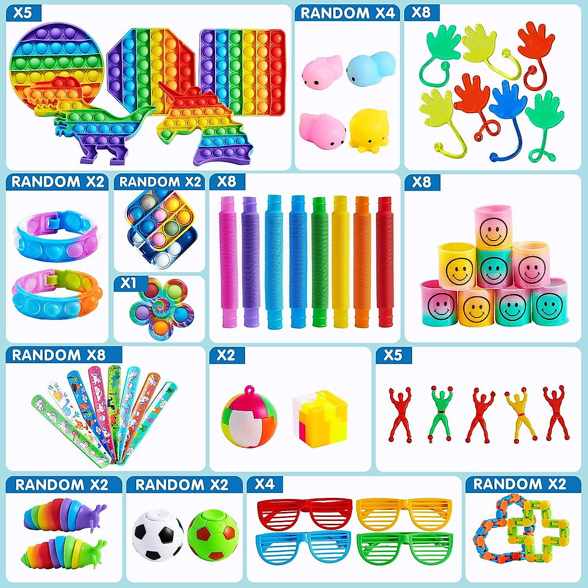 JOYIN Party Favors for Kids, Fidget Toys Bulk, Goodie Bags Stuffers for Kids Birthday Party, Classroom Prizes, Treasure Box Toys for Boys and Girls(400 TRUE Quality Items)