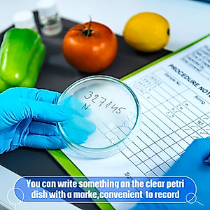 Kigley 400 Pcs Sterile Plastic Petri Dishes with Lids 60mm Dia x 15mm Deep Clear Culture Dish Lab Petri Dishes for Lab Science Experiment Lab Analysis Equipment School Projects Supplies