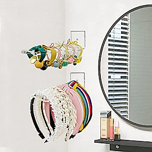 Bigfety Acrylic Headband Holder Wall, 3 Pack Clear Hanging Headband Organizer Storage for Girls Women