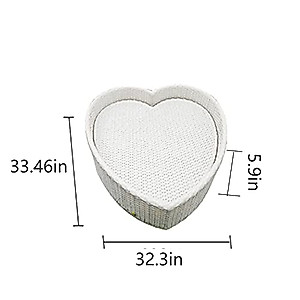 Heart-Shaped Floating Tray Luxury Floating Serving Tray Table and Swimming Pool Floats for Adults for Sandbars, Spas, Bath, and Parties Serving Drinks, Brunch, Food on The Water,White