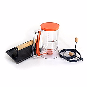 Blackstone 1543 Griddle Breakfast Kit 4 Piece Set Include Batter Dispenser, Bacon Press, Two Egg/Pancake Rings with Handle-Best Indoor-Outdoor Cooking Accessory, Multiple