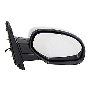 Kool Vue Left & Right Power Heated Mirrors Compatible With Chevrolet Silverado 1500 2007-2013 Manual Fold w/o Signal Light, Blind Spot, Memory, Puddle Lamp & Auto-Dimming Chrome New Body, Off Road Pkg