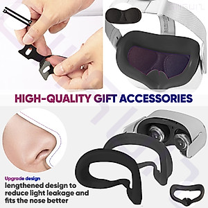 Travel Case for Oculus Quest 2, Gmquiz VR Case Compatible with Oculus Quest 2 Carrying Case, with Silicone Face Cover & Lens Protector, Gray.