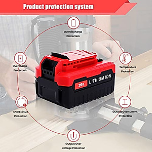 VINIDA Upgraded 2 Packs PCC685L 6.0Ah 20V Replacement for Porter Cable 20V Battery Compatible with Porter Cable 20V Max Batteries PCC680L PCC682L PCCK602L2 PCC600 PCC640 Cordless Power Tools Battery