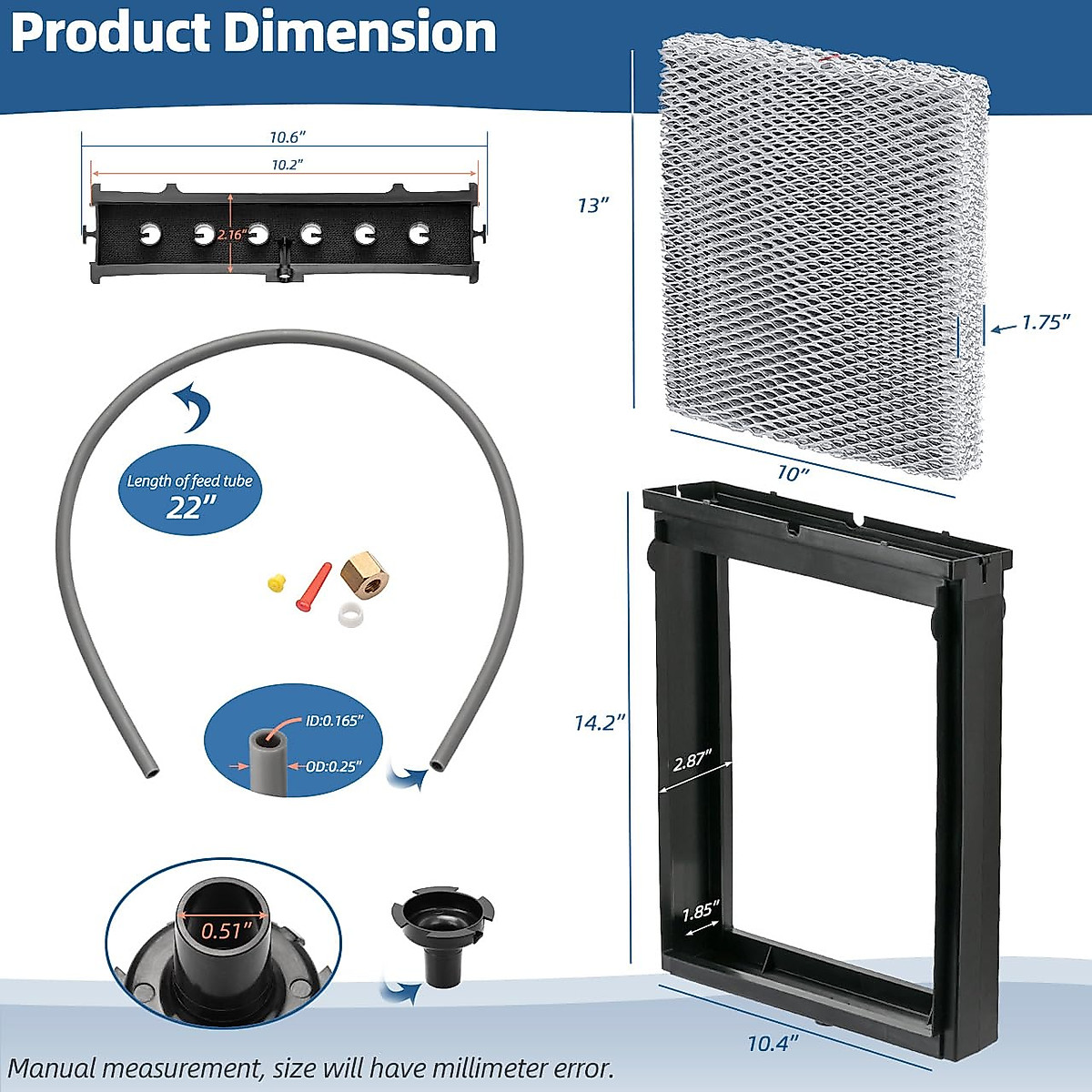 Sconva 4839 Humidifier Maintenance Kit with Model No. 35 Water Panel Humidifier Replacement Filter Compatible with Aprilaire Whole Home Humidifier Models 600, 600A, 600M Humidifier Parts & Accessories