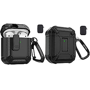 Maxjoy Protective Case Compatible with Apple AirPods 2 & AirPods 1, 2 Pack