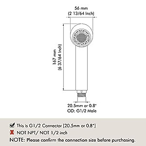 KES Kitchen Faucet Pull Down Sprayer Sink Faucet Pull Out Spray Head Kitchen Tap Replacement Part Polished Chrome, PFS4-CH